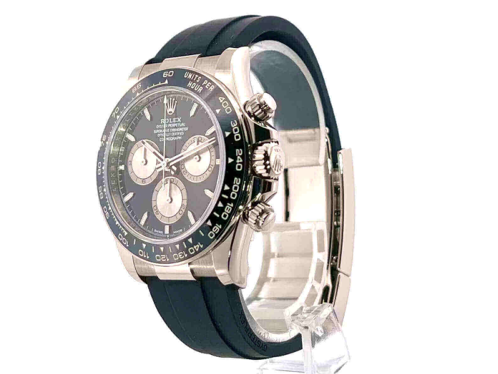 Rolex Cosmograph Daytona White Gold / Oysterflex Ref. 126519LN Black ...